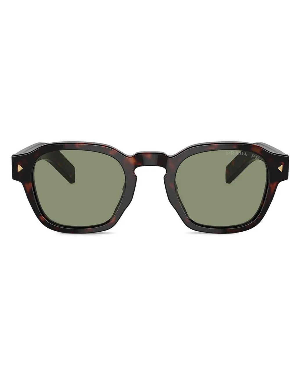 Prada Square-Frame Sunglasses in Green for Men | Lyst UK