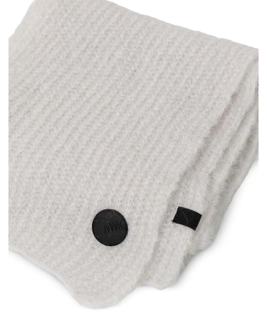 MMC Studio Textured Logo-Patch Scarf in White | Lyst