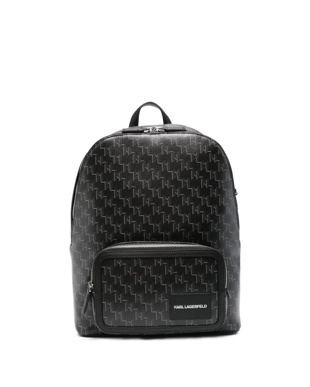 Karl Lagerfeld Medium Karl Monogram Backpack in Black | Lyst