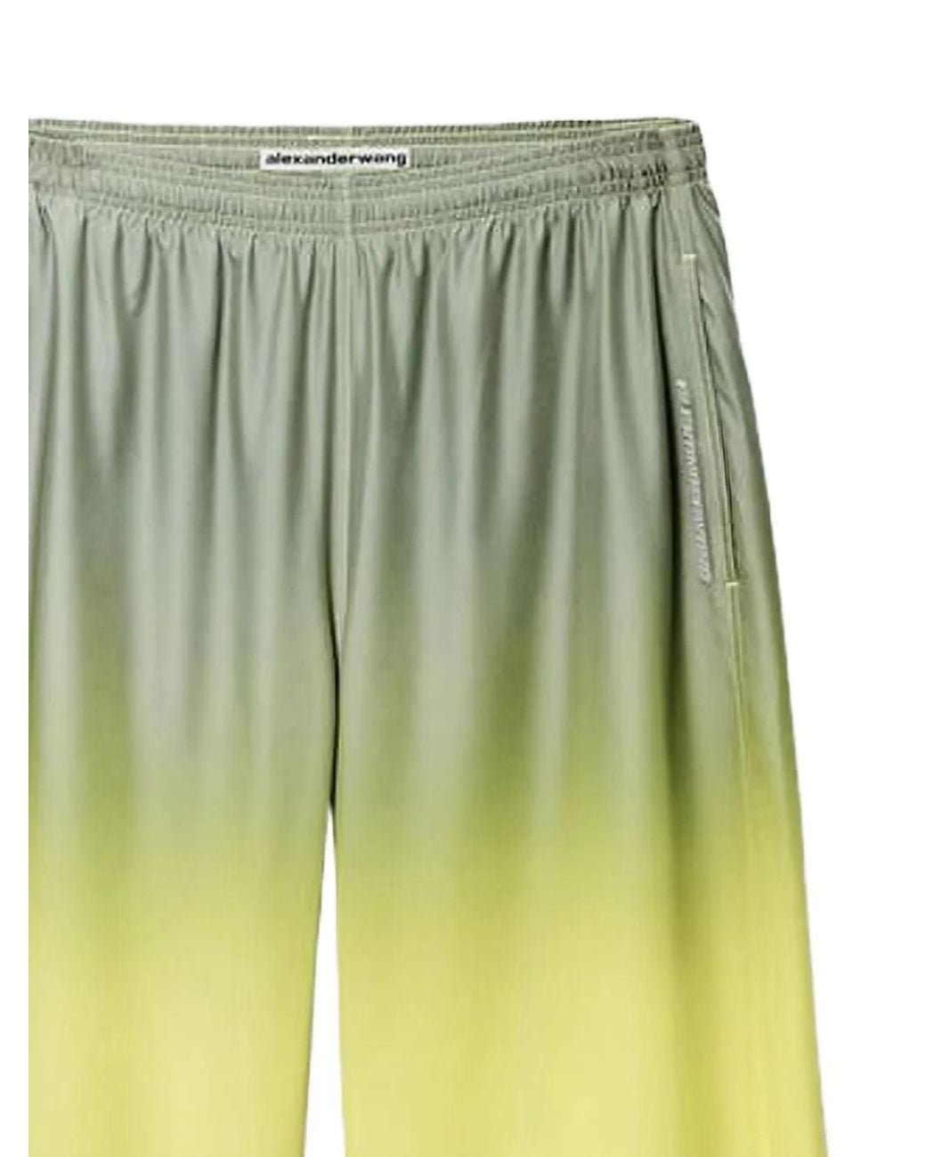 Alexander Wang Reflective Mid-Rise Track Pants in Yellow for Men | Lyst