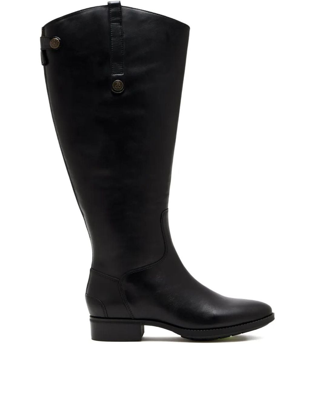 Sam Edelman Zip Leather Boots in Black | Lyst UK