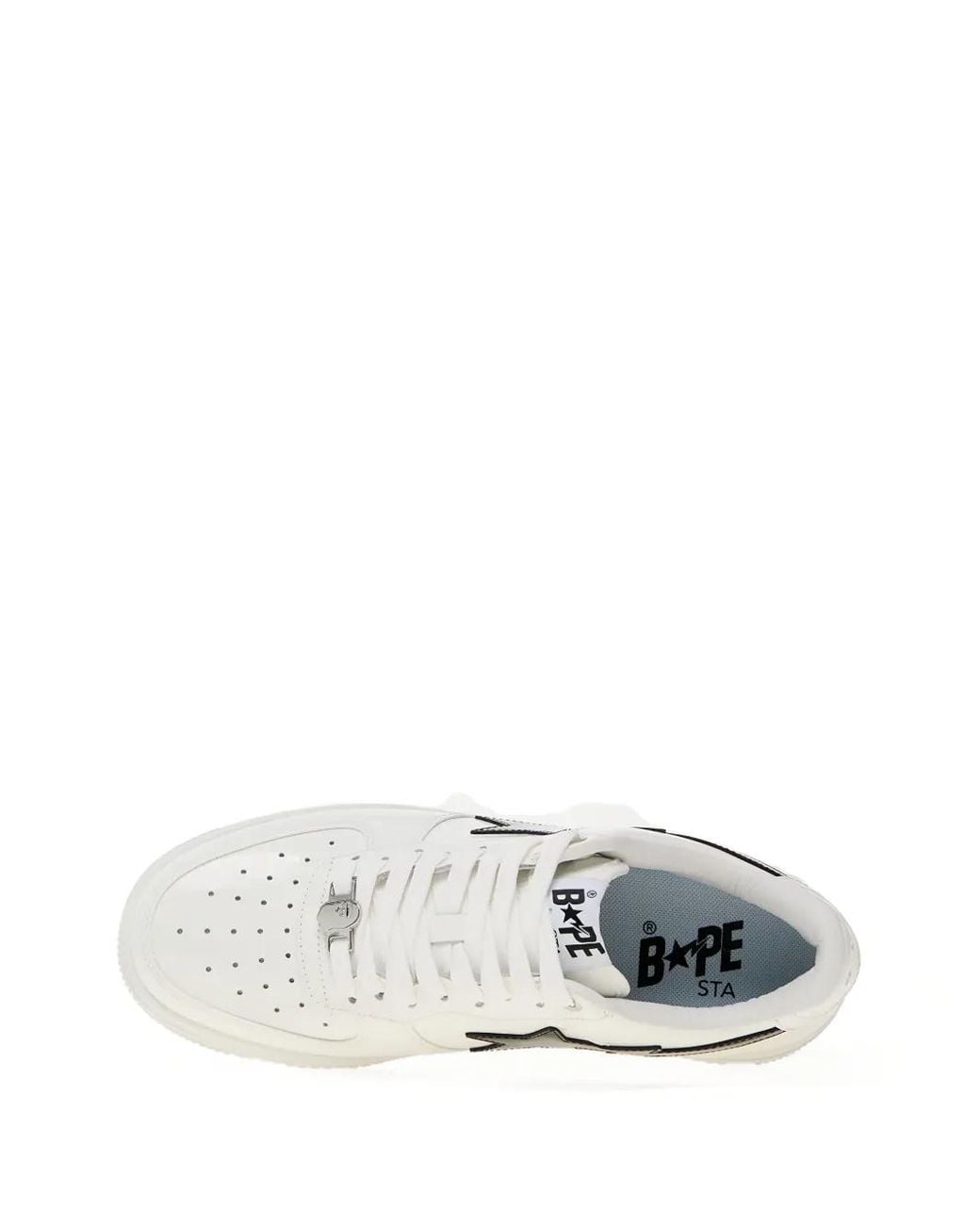 A Bathing Ape Bape Sta #2 Star-Lightning Sneakers in White | Lyst
