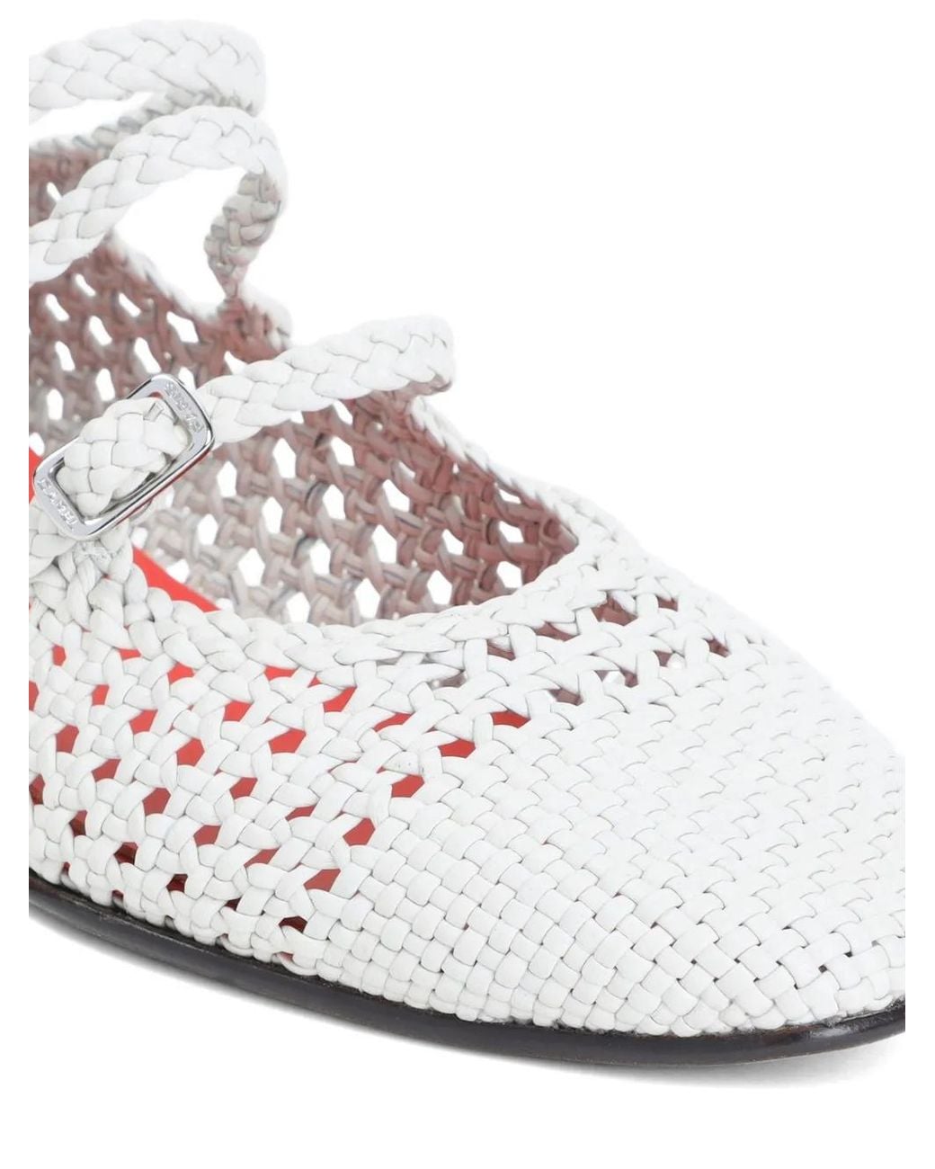 CAREL PARIS Ariana Strap Ballet Flats in White | Lyst