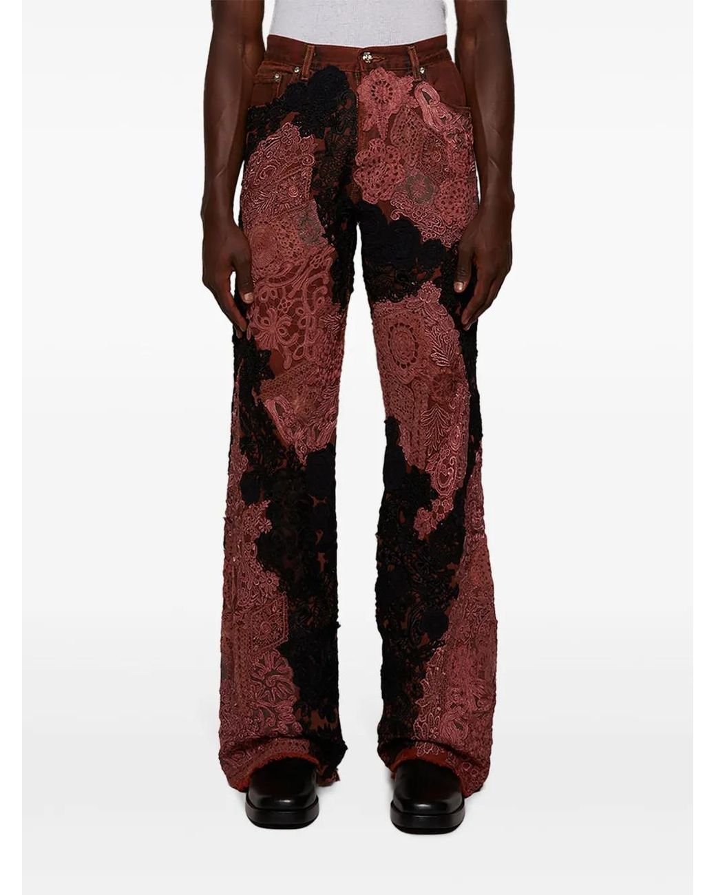 Earthling VIP Poetic Lust Wide-Leg Jeans in Red for Men | Lyst
