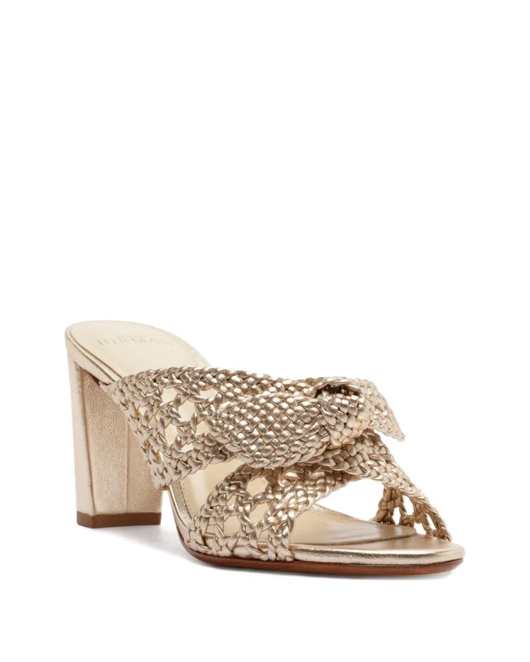 Alexandre Birman Belinda Woven Knot Mules in Natural | Lyst