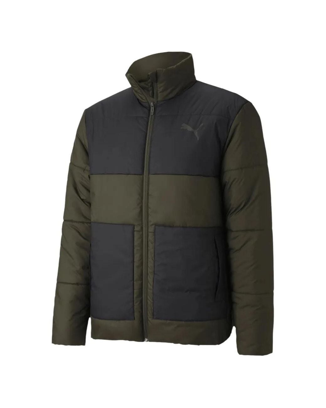 PUMA Colourblock Padded Jacket in Black for Men | Lyst UK