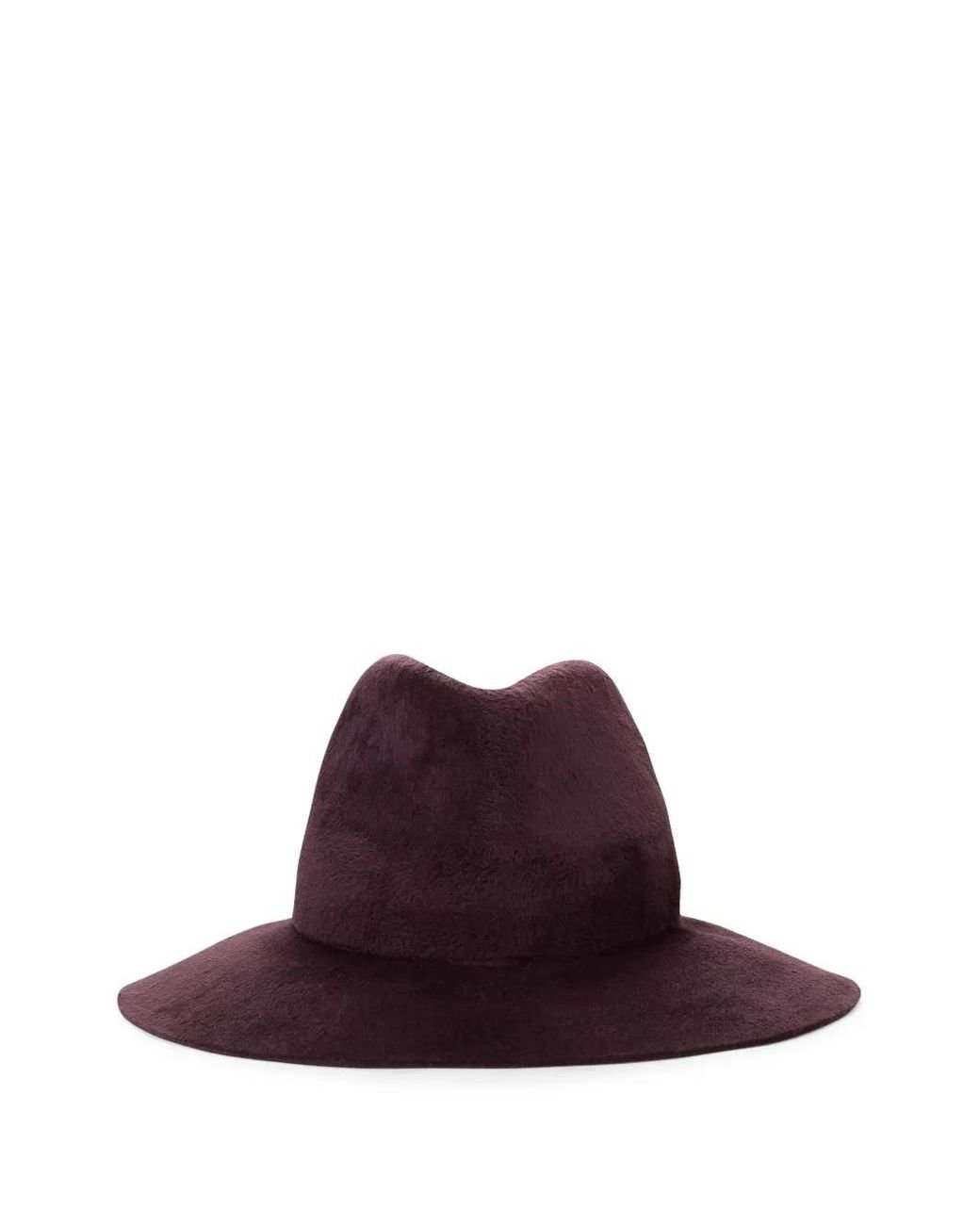 Loro Piana Cashmere Felt Fedora Hat in Purple | Lyst