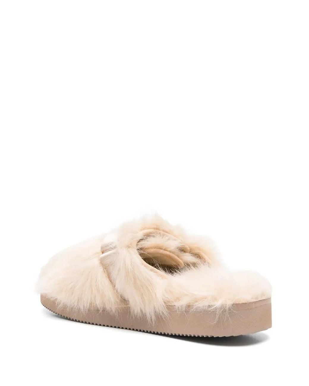 Suicoke Shearling Slippers in Natural | Lyst