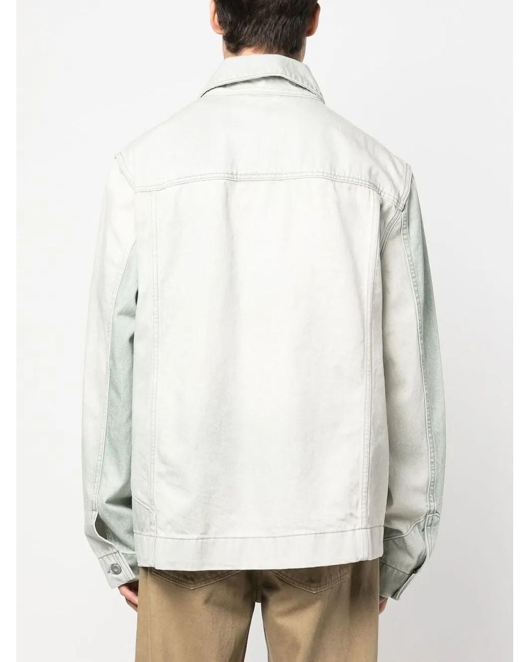 Objects IV Life Logo-Embroidered Denim Jacket in Gray for Men | Lyst