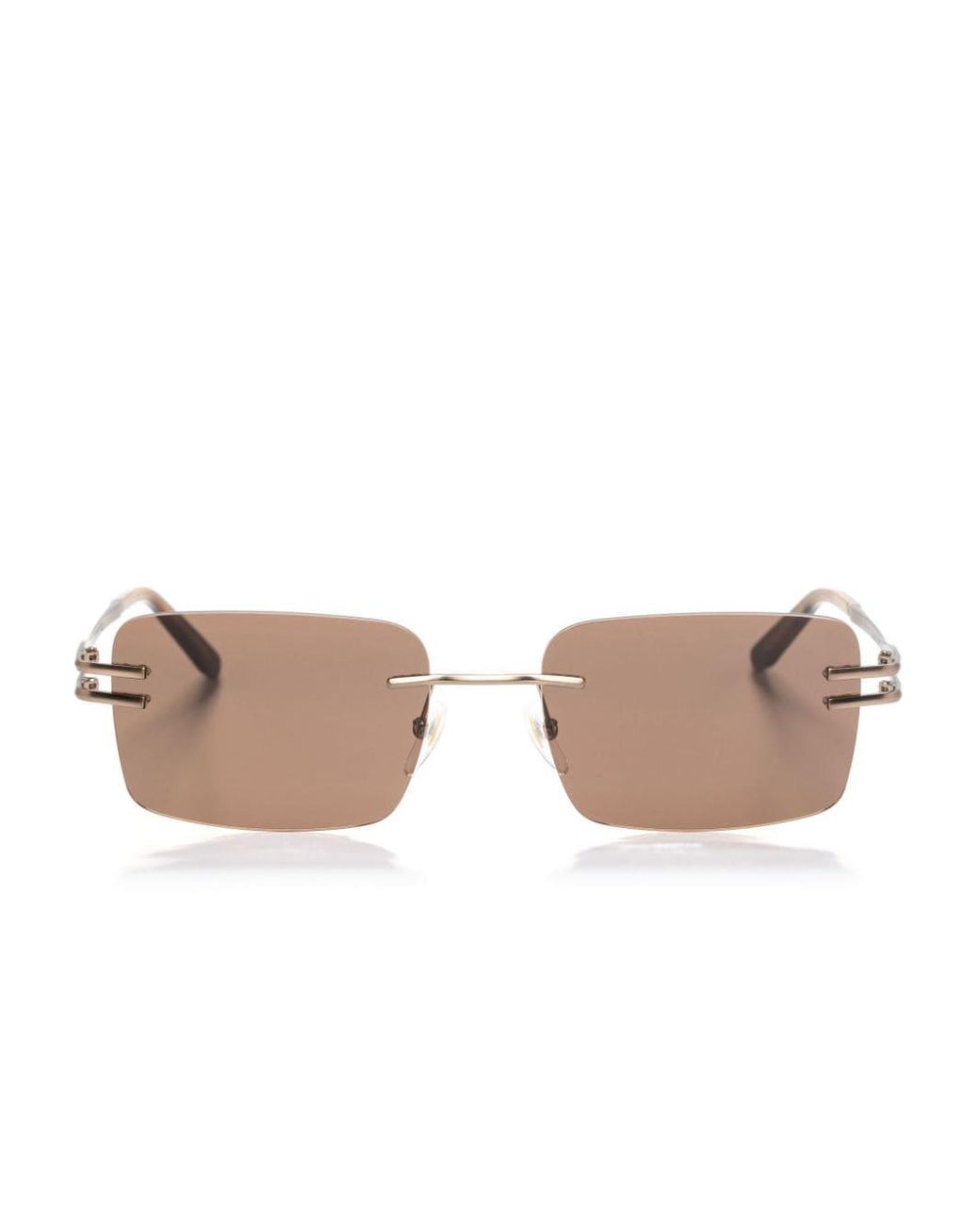 Gigi Studios Rimless Rectangle-shape Sunglasses in Pink | Lyst