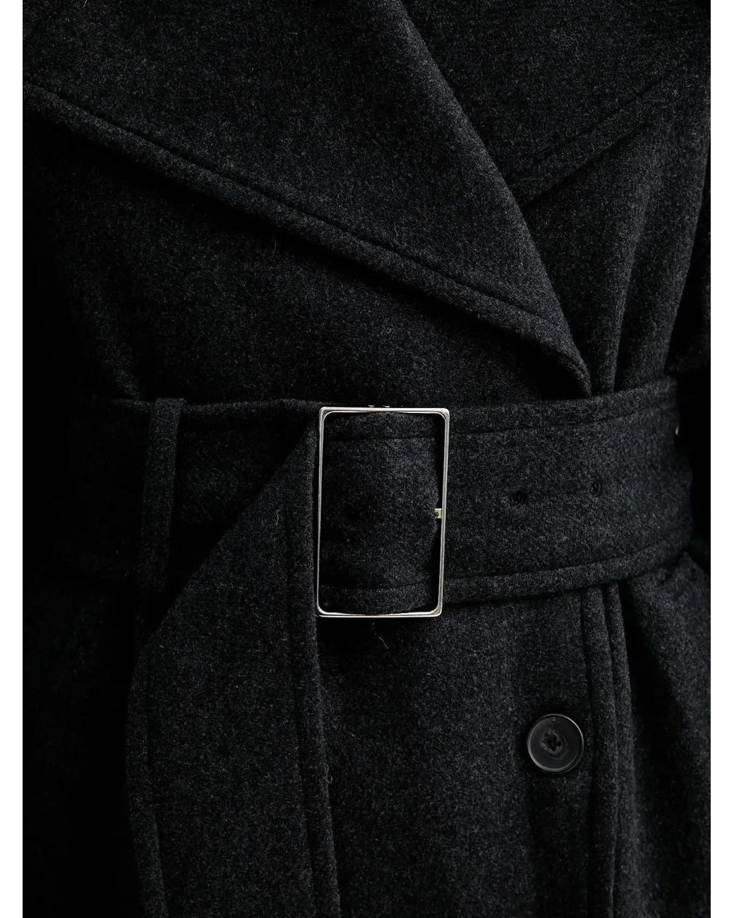 IRO Mealia Belted Coat in Black | Lyst