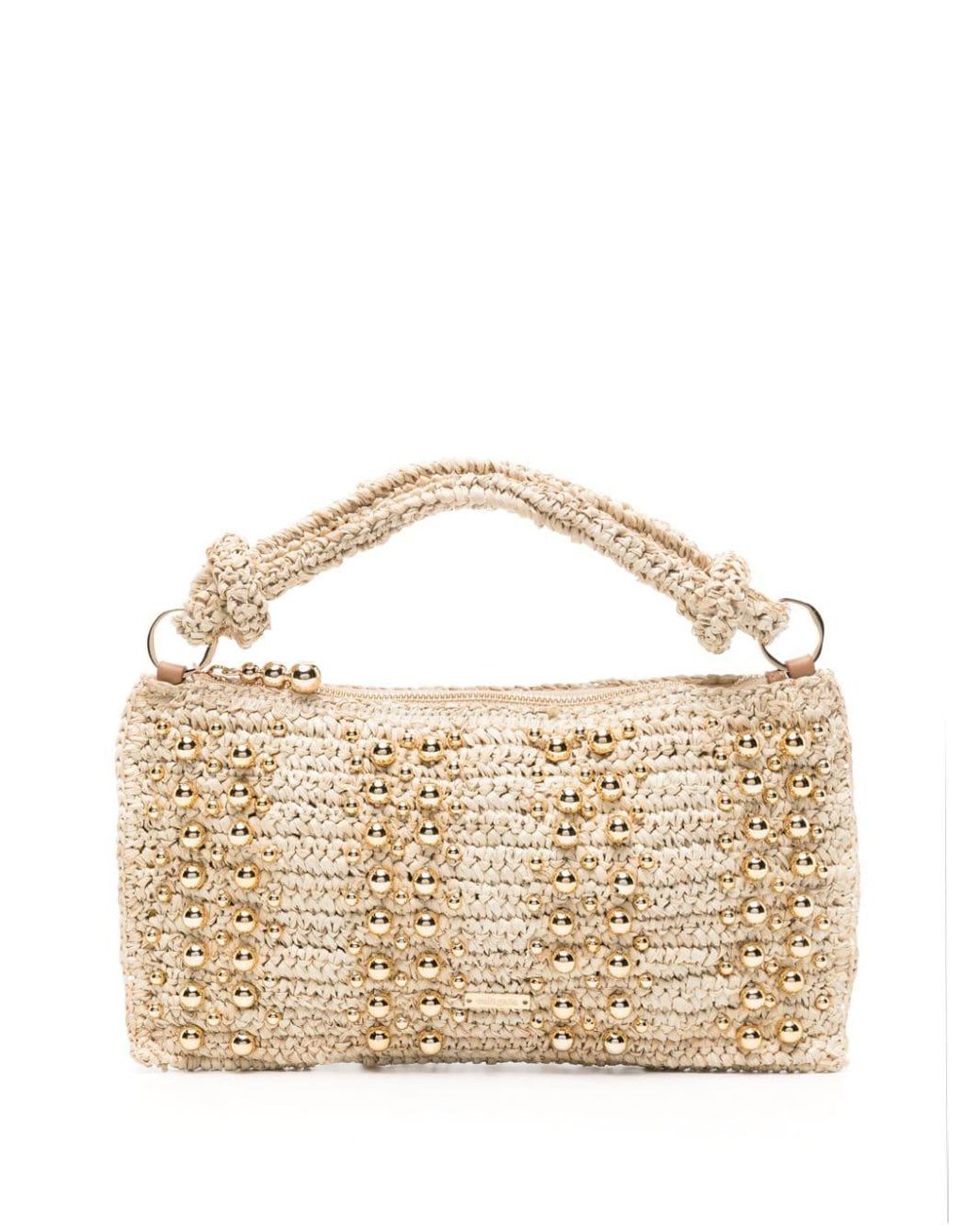 Cult Gaia Mini Hera Raffia Tote Bag in Metallic | Lyst