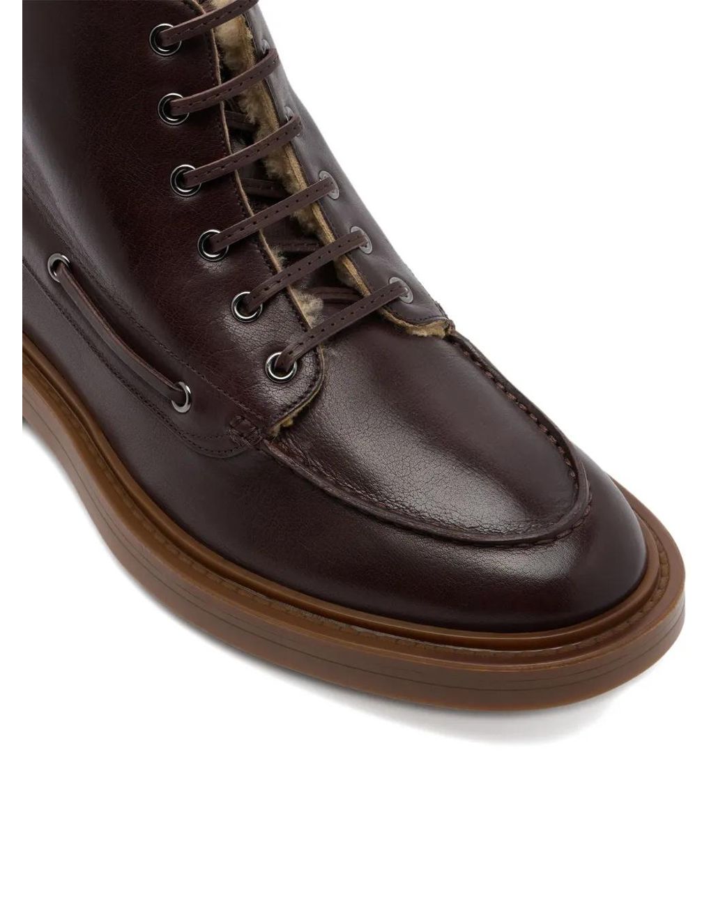 Bally Leather Boots in Brown | Lyst UK