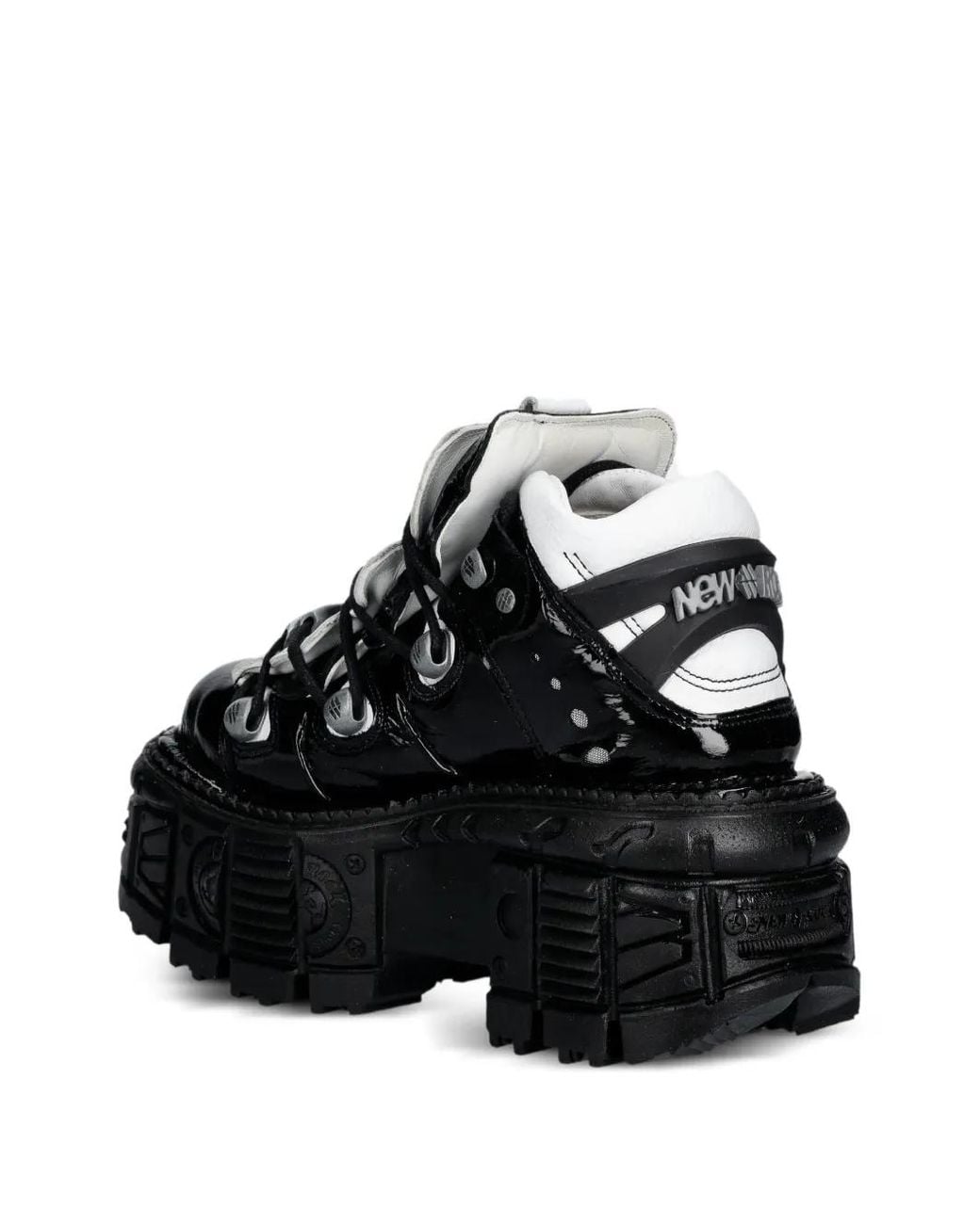 New Rock Platform Metal Detail Sneakers in Black | Lyst