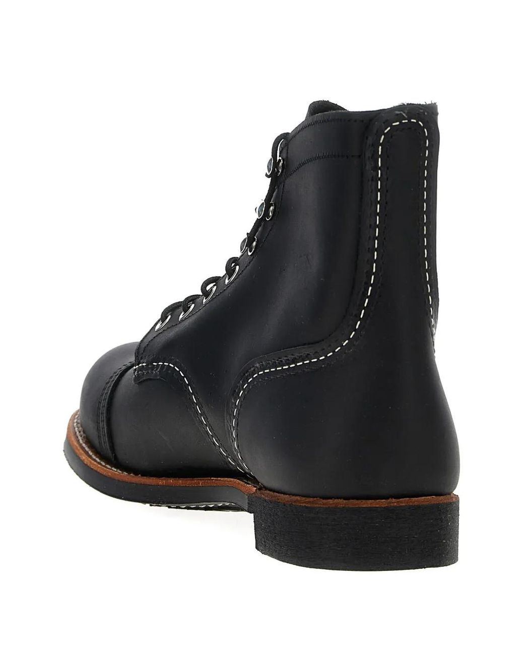 Red Wing Iron Ranger Contrast-Stitching Boots in Black for Men | Lyst