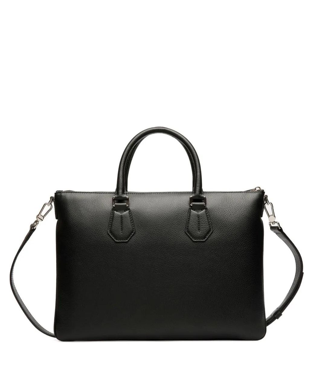 Bally Embossed Leather Briefcase in Black for Men | Lyst