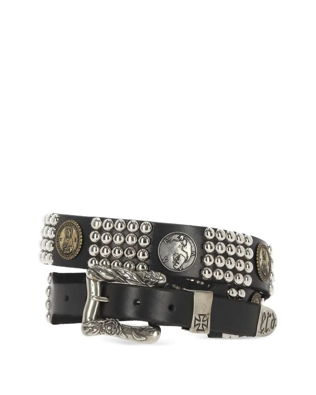 Enfants Riches Deprimes Metal-Coin Studded Belt in Grey | Lyst UK