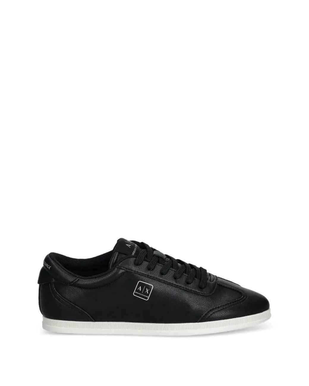 ARMANI EXCHANGE Logo-Detail Sneakers in Black | Lyst