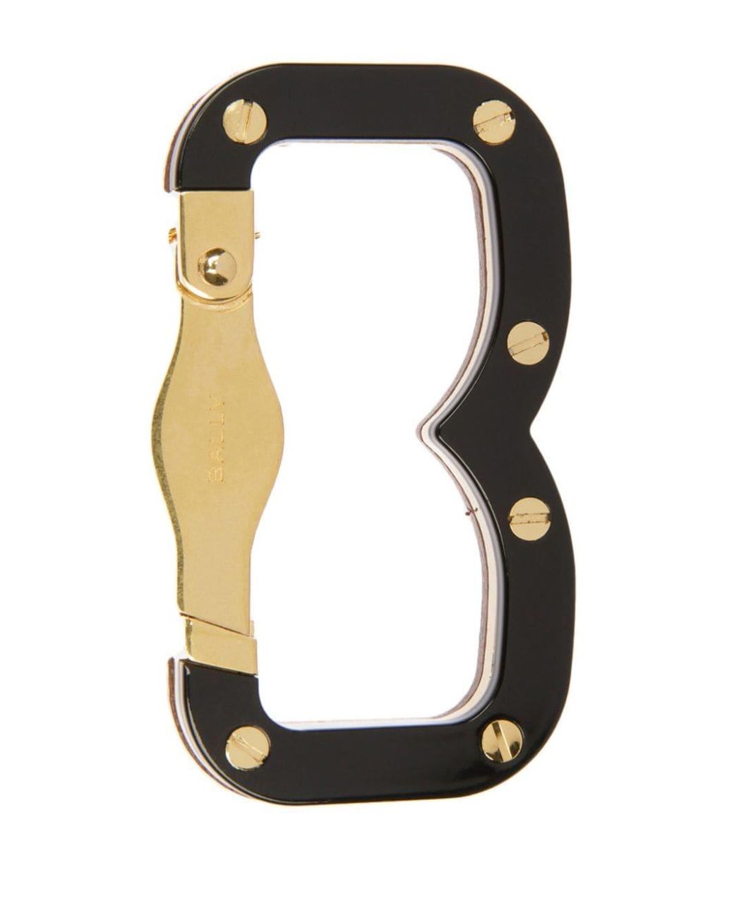 Bally Carabiner Geometric Keychain in Black for Men | Lyst UK