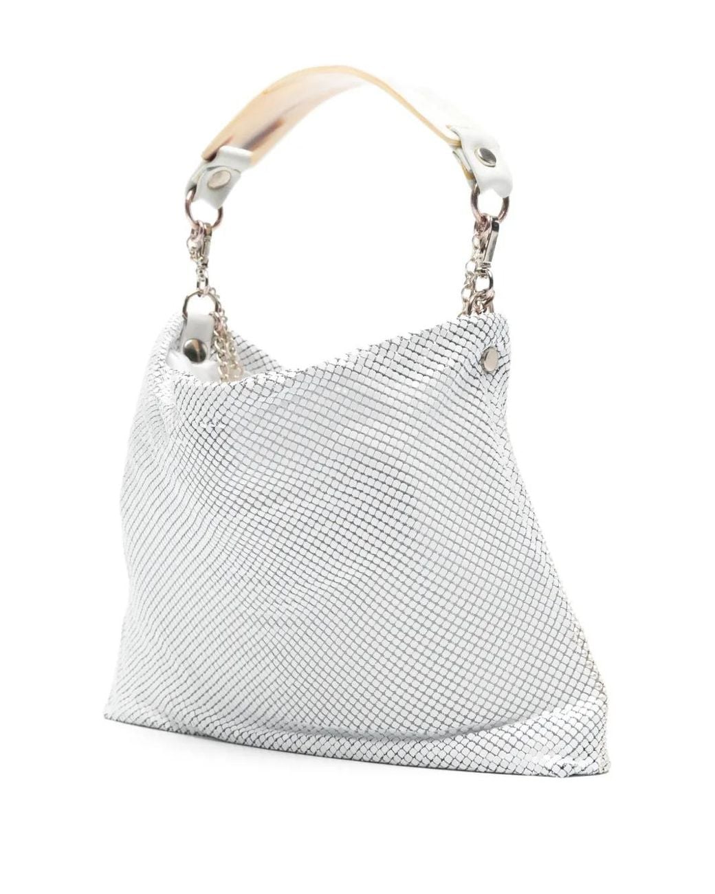 Laura B Rocky Chain-strap Shoulder Bag in White | Lyst