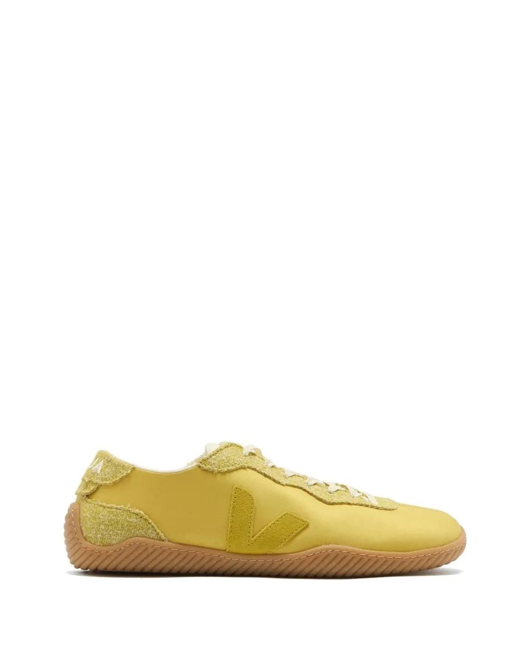 Veja X Baserange Jitsu Logo-Patch Lace-Up Sneakers in Yellow | Lyst UK