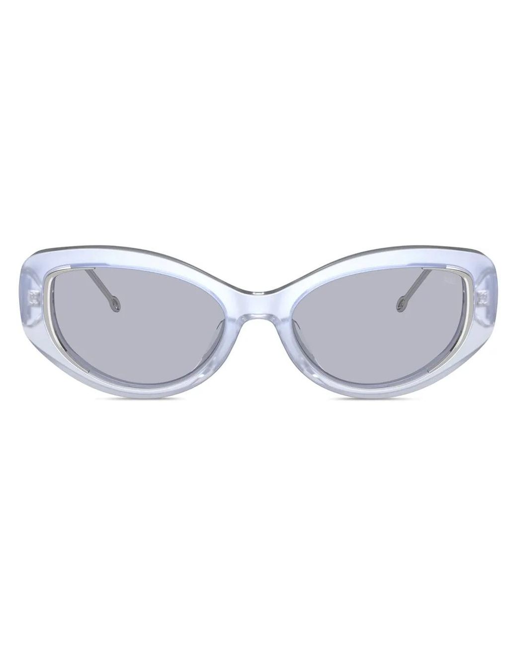 DIESEL Logo-Plaque Cat-Eye Sunglasses in Blue | Lyst UK