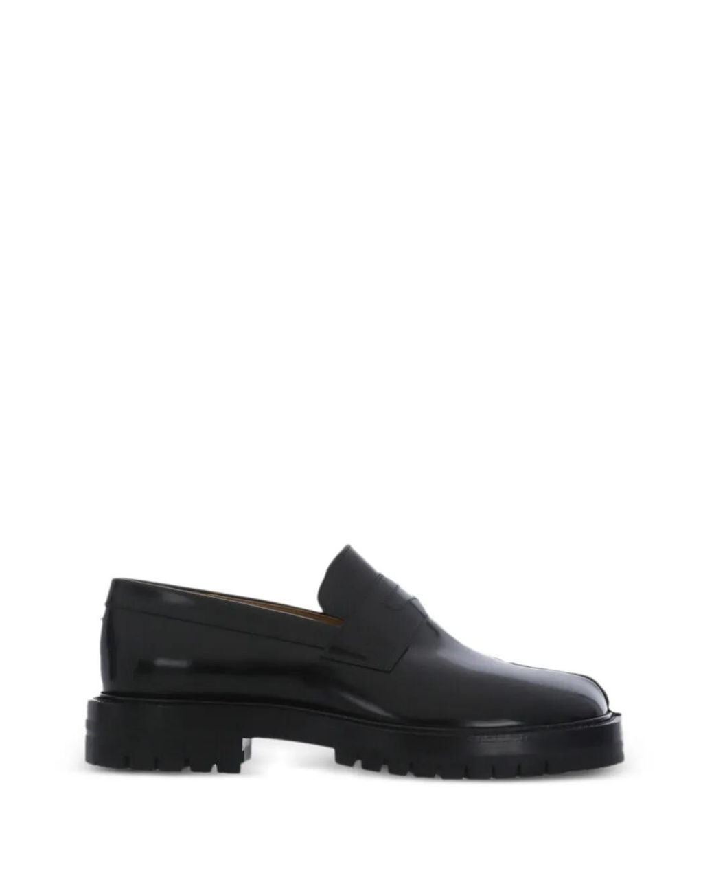 Maison Margiela Tabi Lug-Sole Split-Toe Flats in Black for Men | Lyst