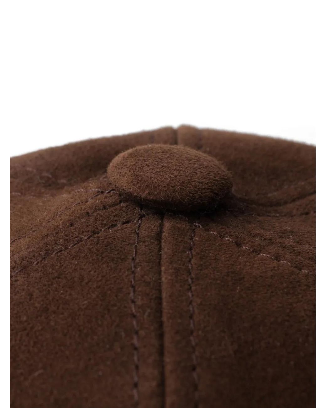 Prada Triangle-Logo Suede Baseball Cap in Brown for Men | Lyst