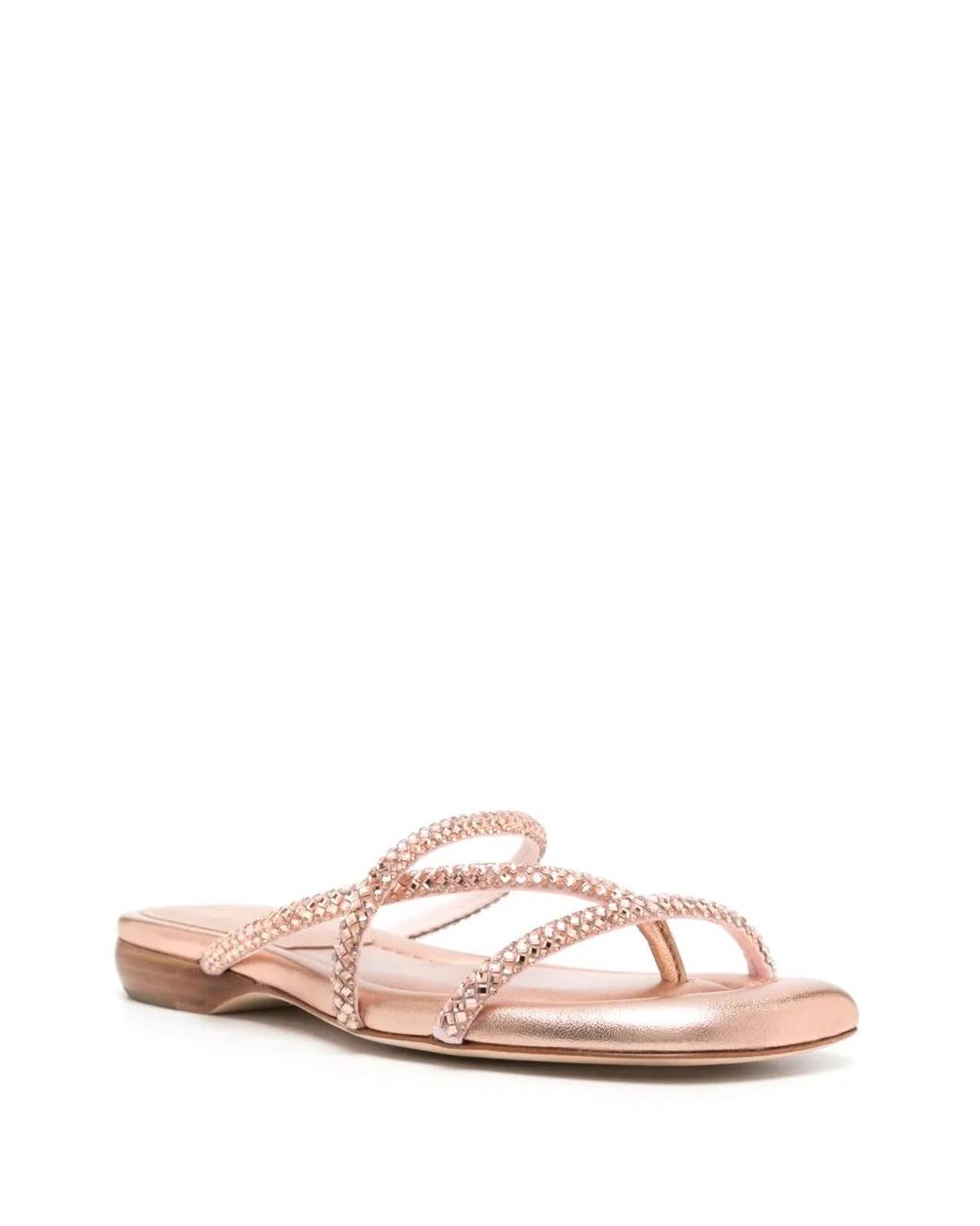 Ash Rubis Crystal-Embellished Slides in Pink | Lyst