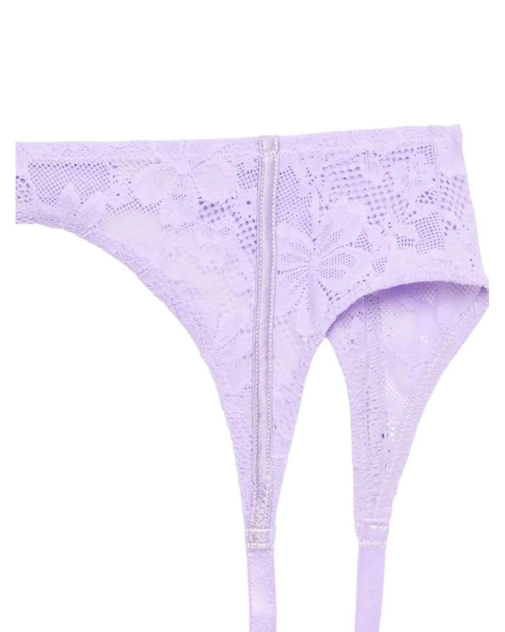 Fleur du Mal Le Stretch Garter Belt in Purple | Lyst