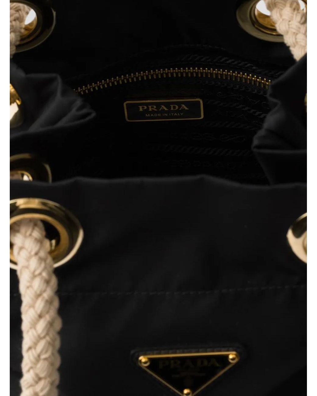 Prada Mariner Bucket Bag in Black | Lyst