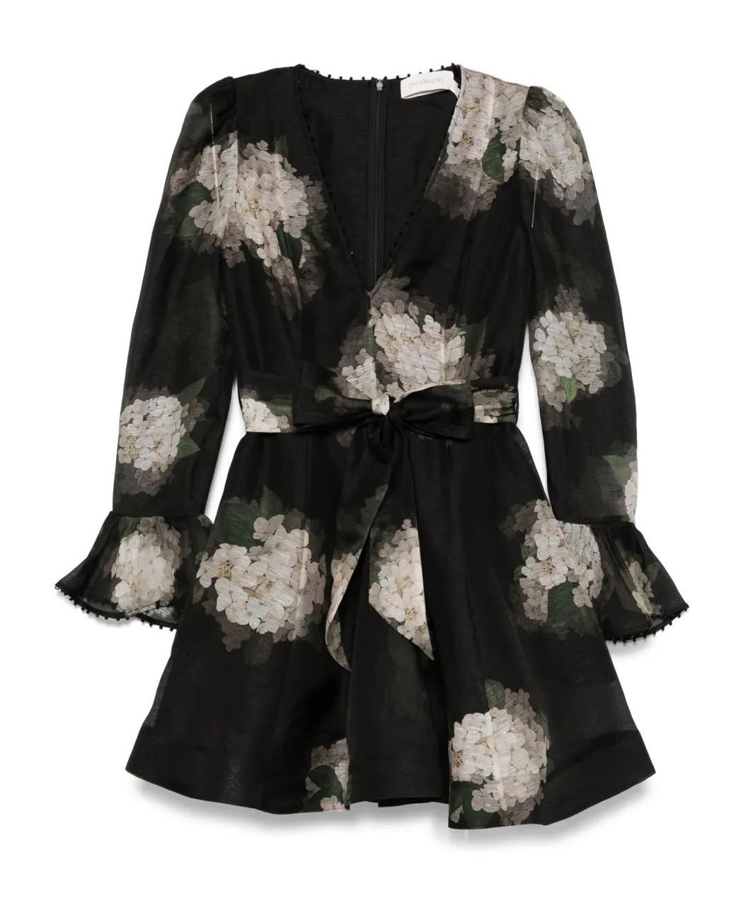 Zimmermann Balance Mini Dress in Black | Lyst