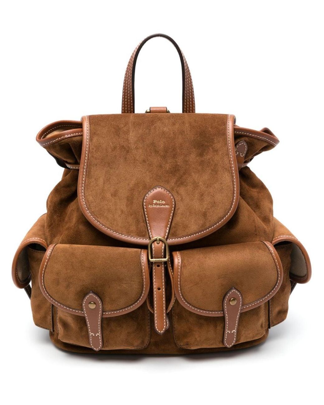 Polo Ralph Lauren Bellport Suede Backpack in Brown | Lyst