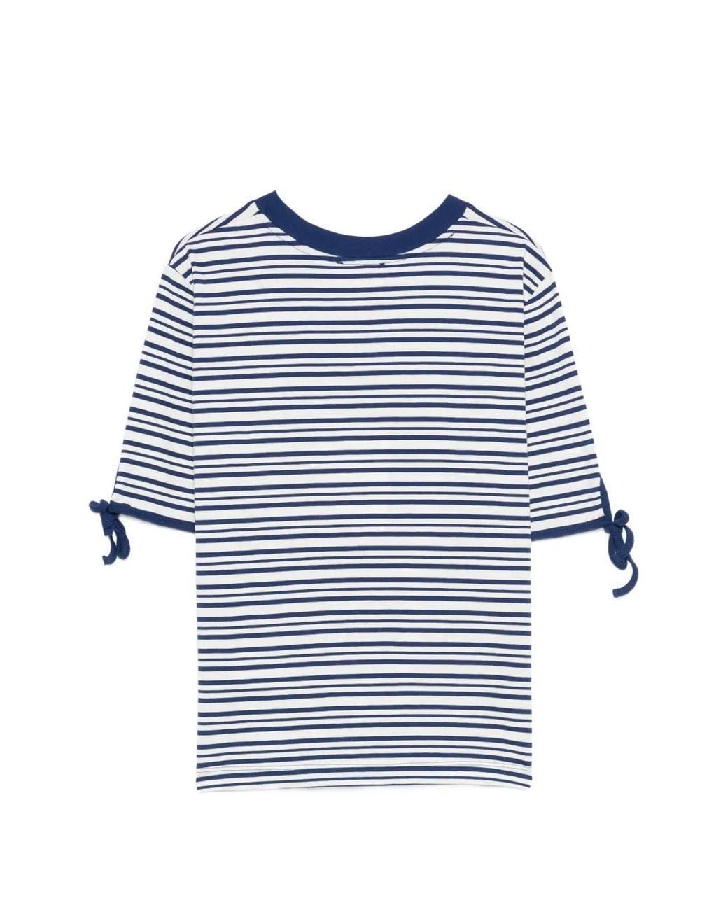 Baum und Pferdgarten Janet Striped Tie-Sleeve Top in Blue | Lyst