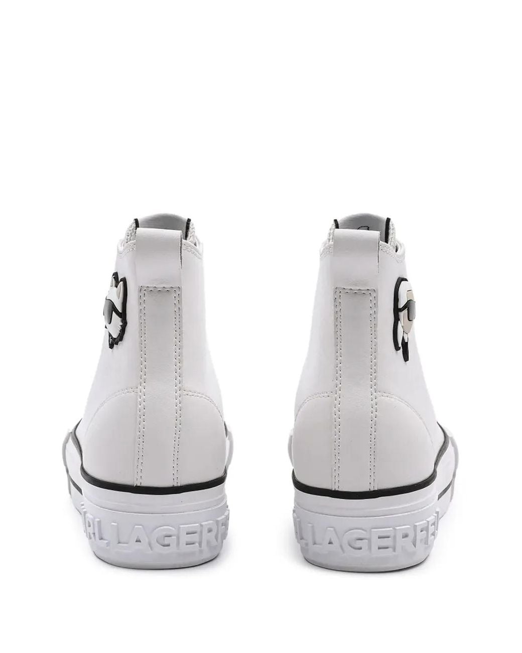 KARL LAGERFELD Ikonik Karl Hi-Tops in White | Lyst