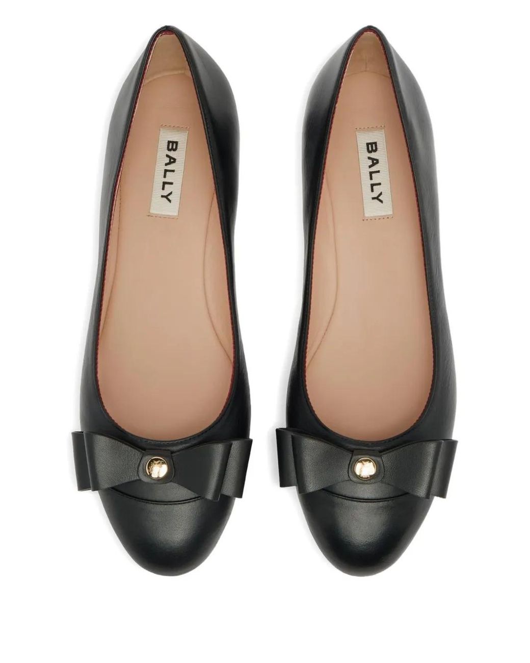 Bally Ysla Bow Ballet Flats in Black | Lyst