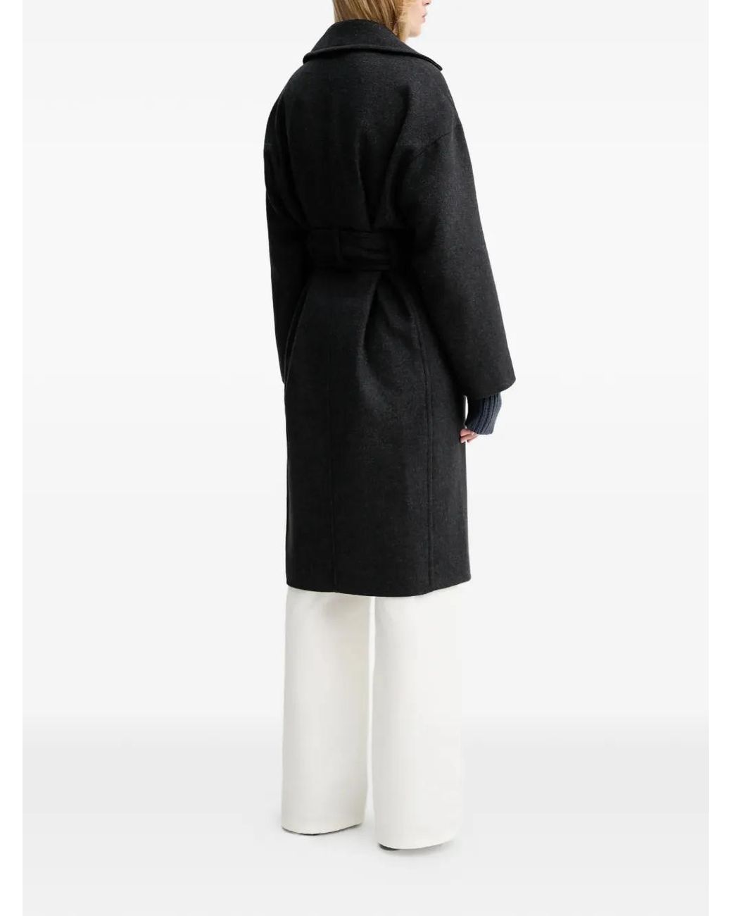 IRO Mealia Belted Coat in Black | Lyst