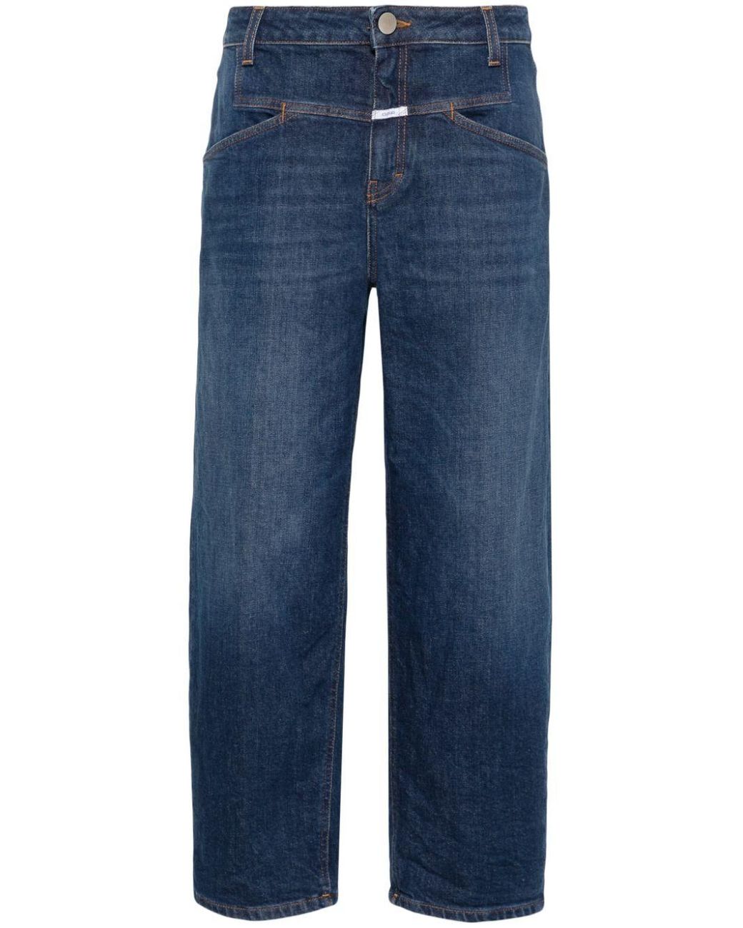 Closed Stover-x Mid-rise Cropped-leg Jeans in Blue | Lyst