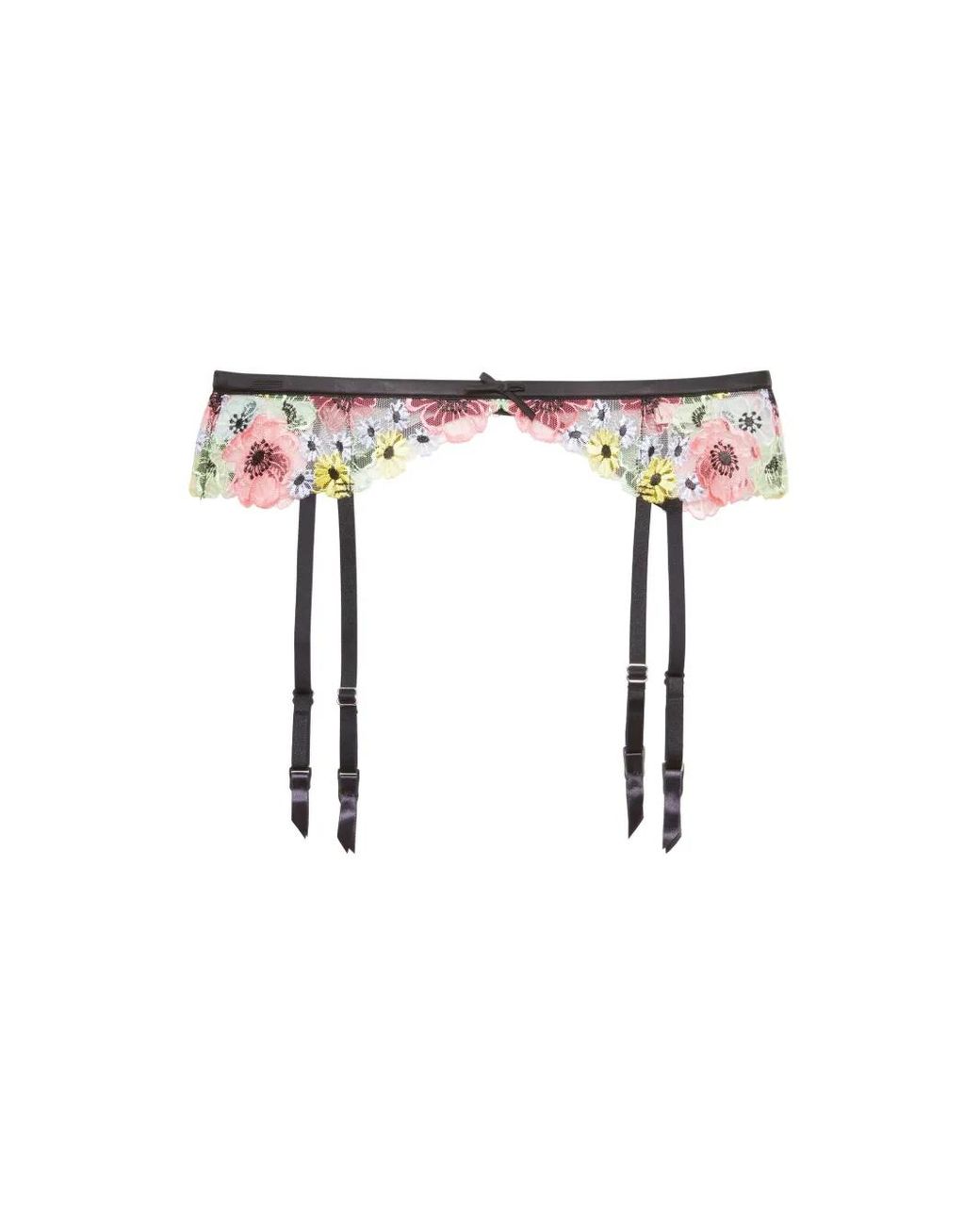 Fleur du Mal Azalea Garter Belt in Blue | Lyst