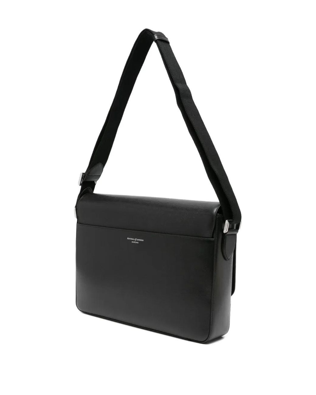Aspinal of London Logo-Detail Messenger Bag in Black for Men | Lyst