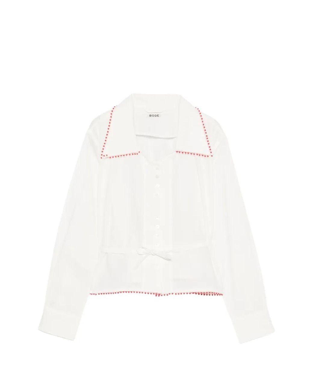 Bode Redbud Shirt in White | Lyst