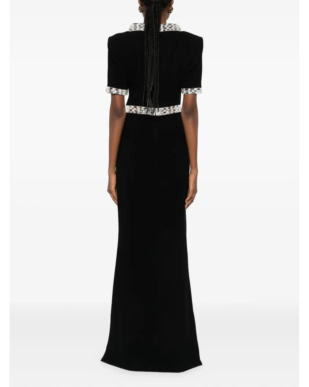 Jean Louis Sabaji Crêpe Maxi Dress in Black | Lyst UK
