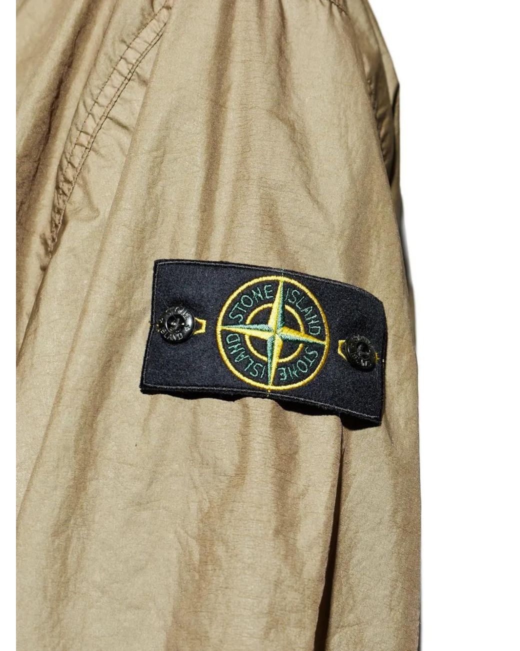 Stone Island Membrana 3L Tc Hooded Coat in Natural for Men | Lyst