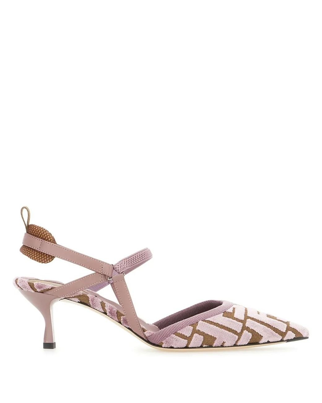 Fendi 55Mm Colibri Lite Slingback Pumps in Pink | Lyst