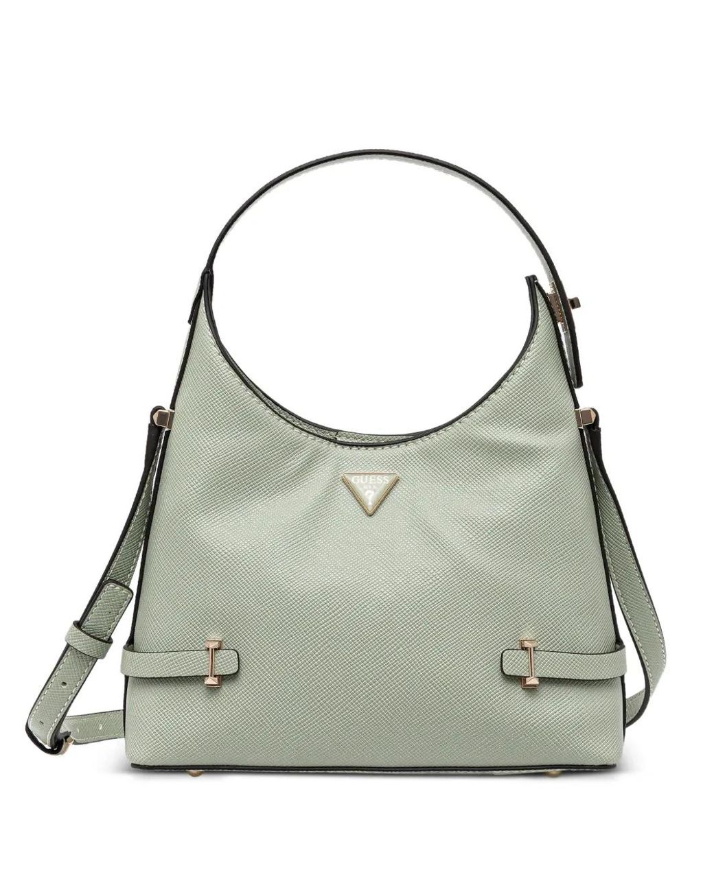 Guess Mini Rosalba Triangle-Logo Tote Bag in Gray | Lyst