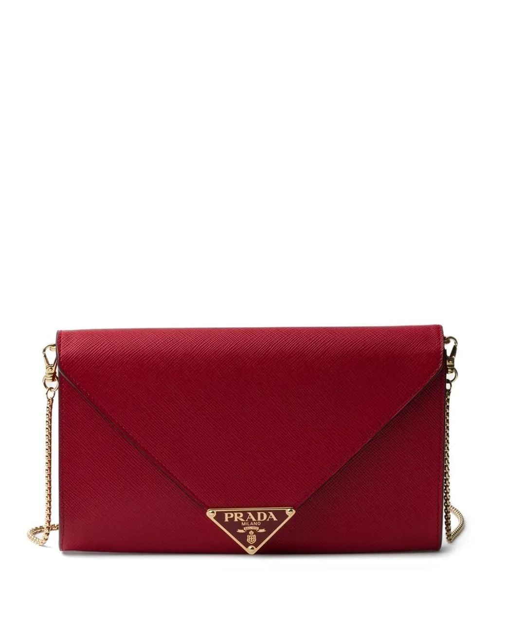 Prada Mini Saffiano Leather Bag in Red | Lyst
