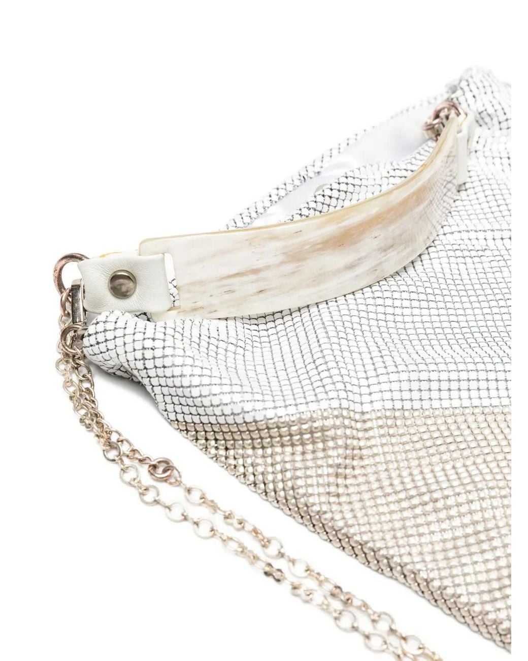 Laura B Rocky Chain-strap Shoulder Bag in White | Lyst