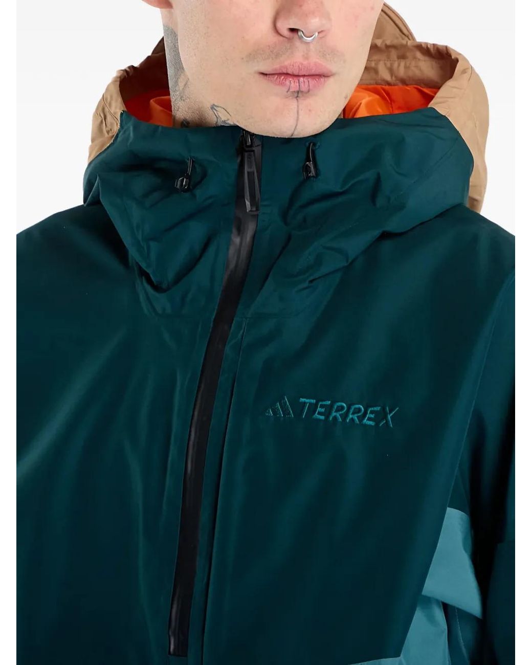 adidas Colour-Block Coat in Blue for Men | Lyst UK