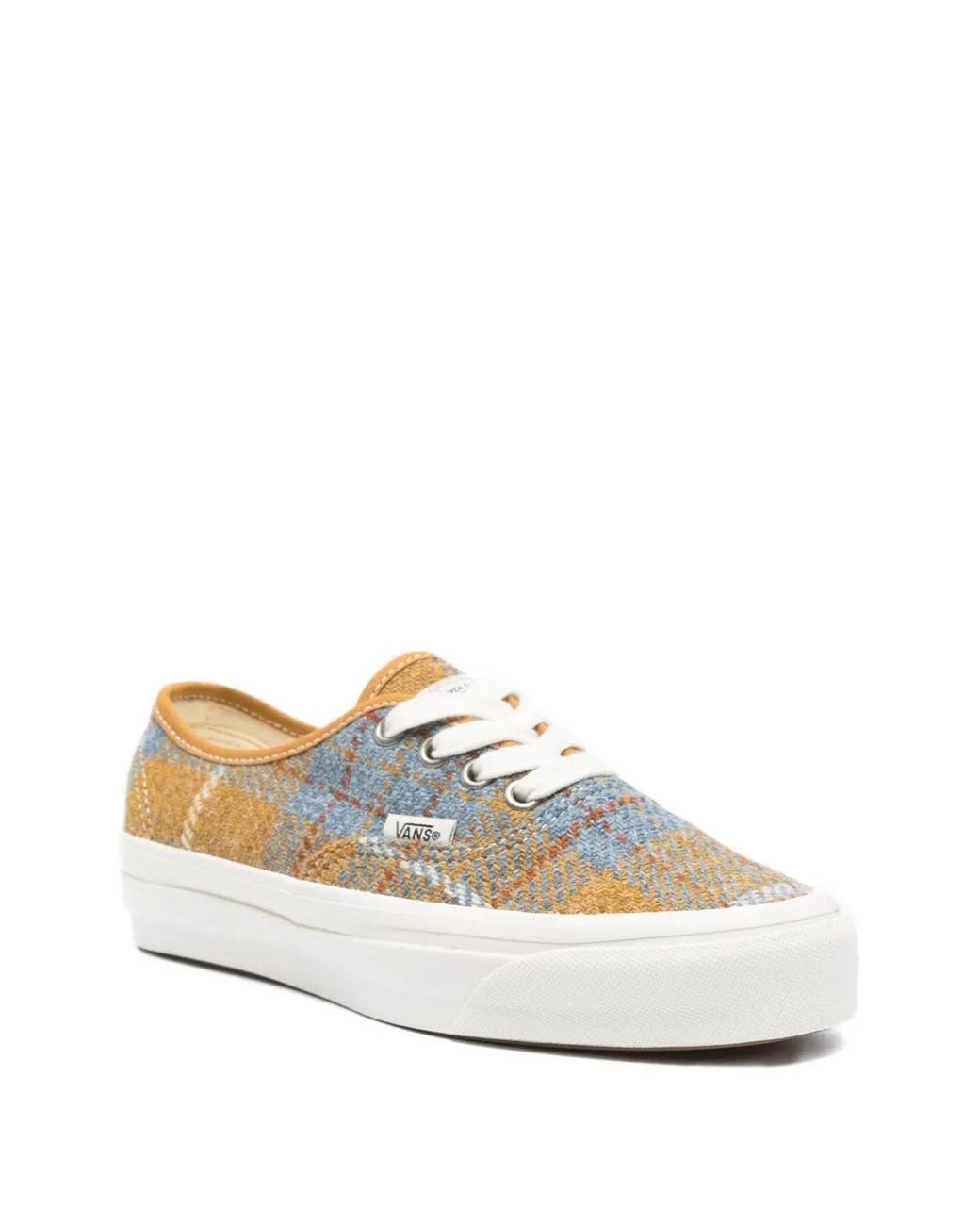 Vans Plaid Tweed Sneakers in White | Lyst