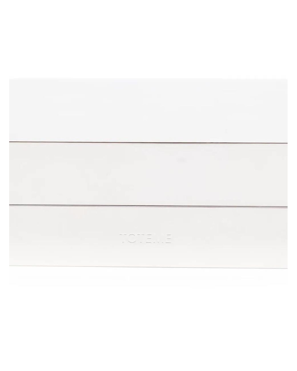 TOTEME Rectangular Metal Clutch in White | Lyst